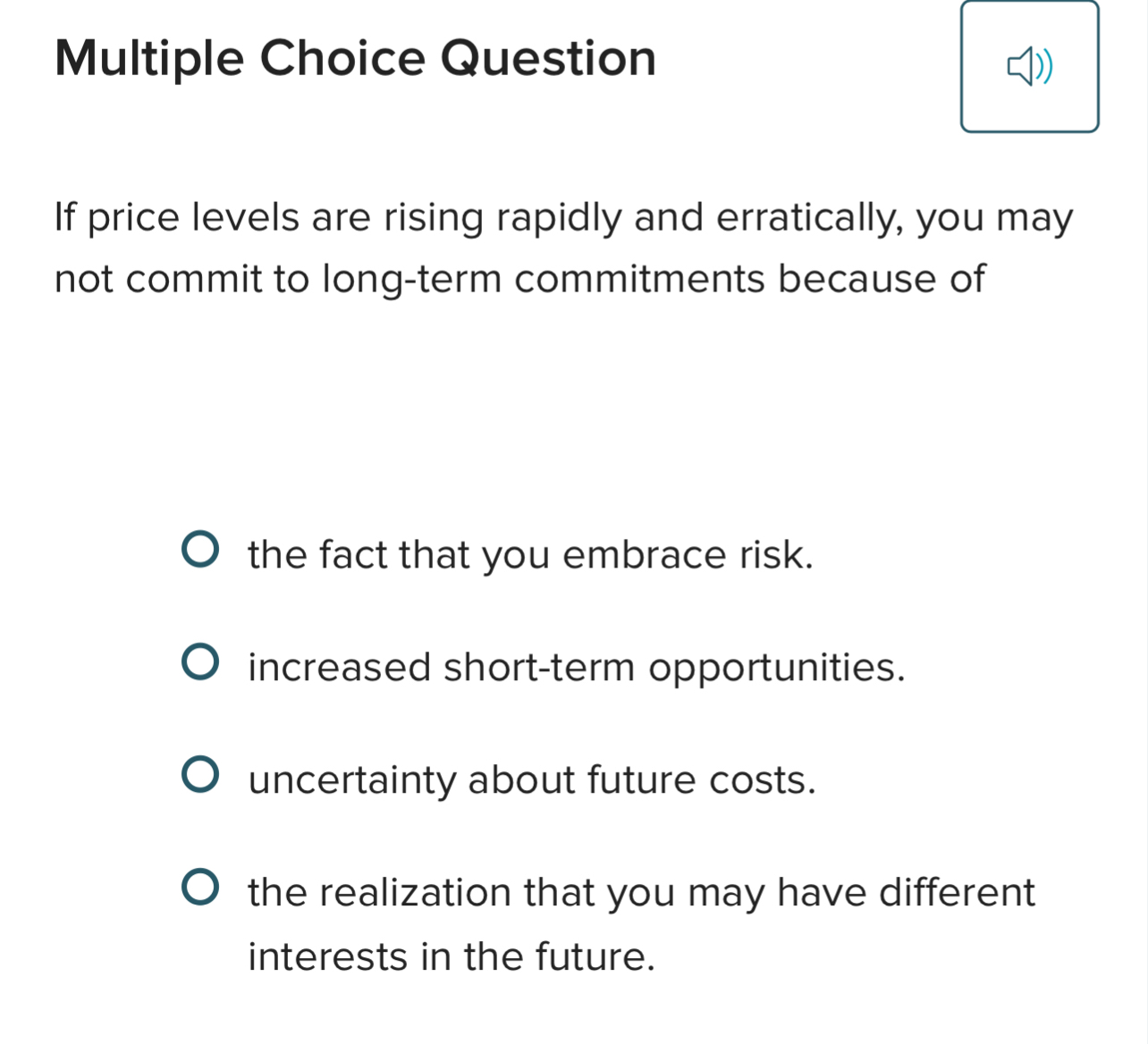 Solved Multiple Choice QuestionIf price levels are rising | Chegg.com