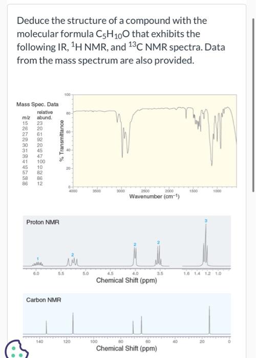 Solved How many degrees of unsaturation (HDI) are indicated | Chegg.com