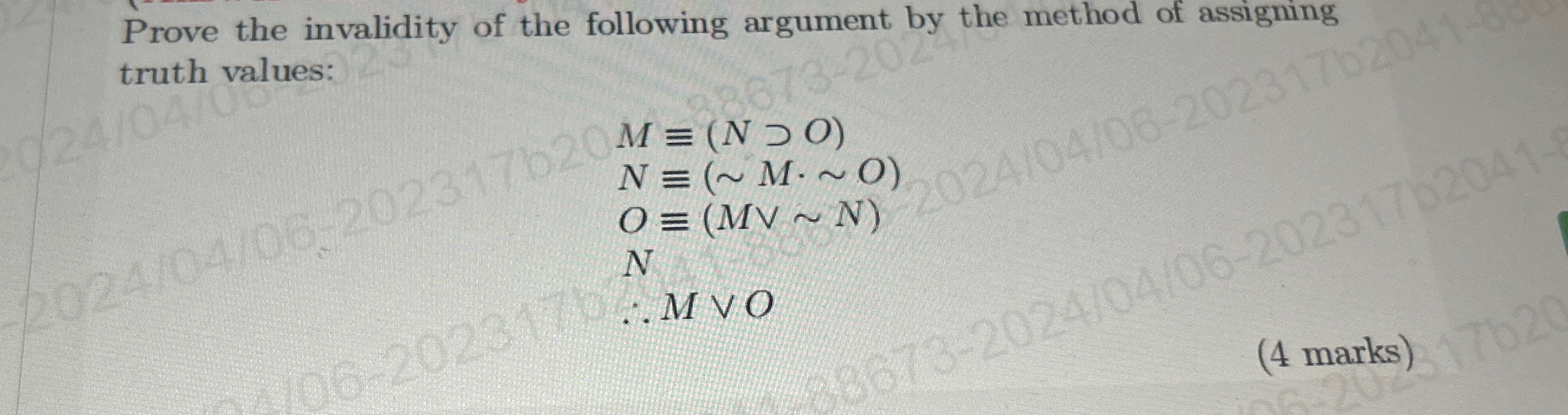 Solved Prove the invalidity of the following argument by the | Chegg.com