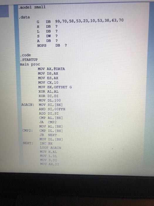 Solved Subject Is Microprocessor 8086 Please Solve By Emu 