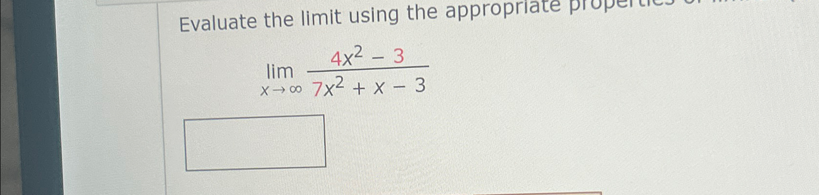 Solved Evaluate the limit using the | Chegg.com