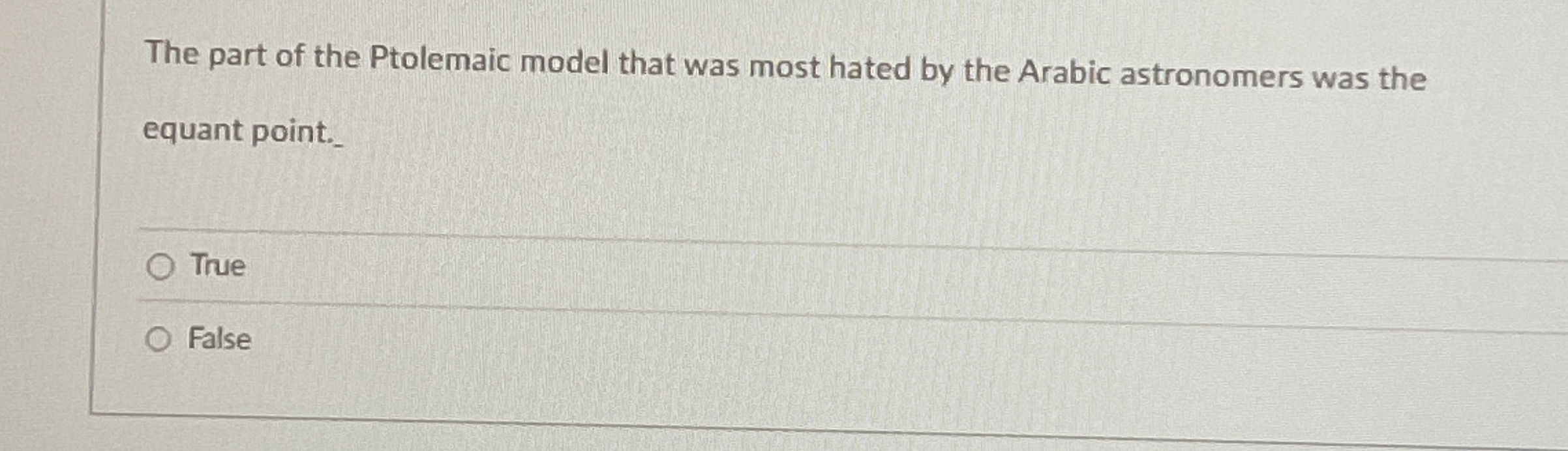 Solved The part of the Ptolemaic model that was most hated | Chegg.com