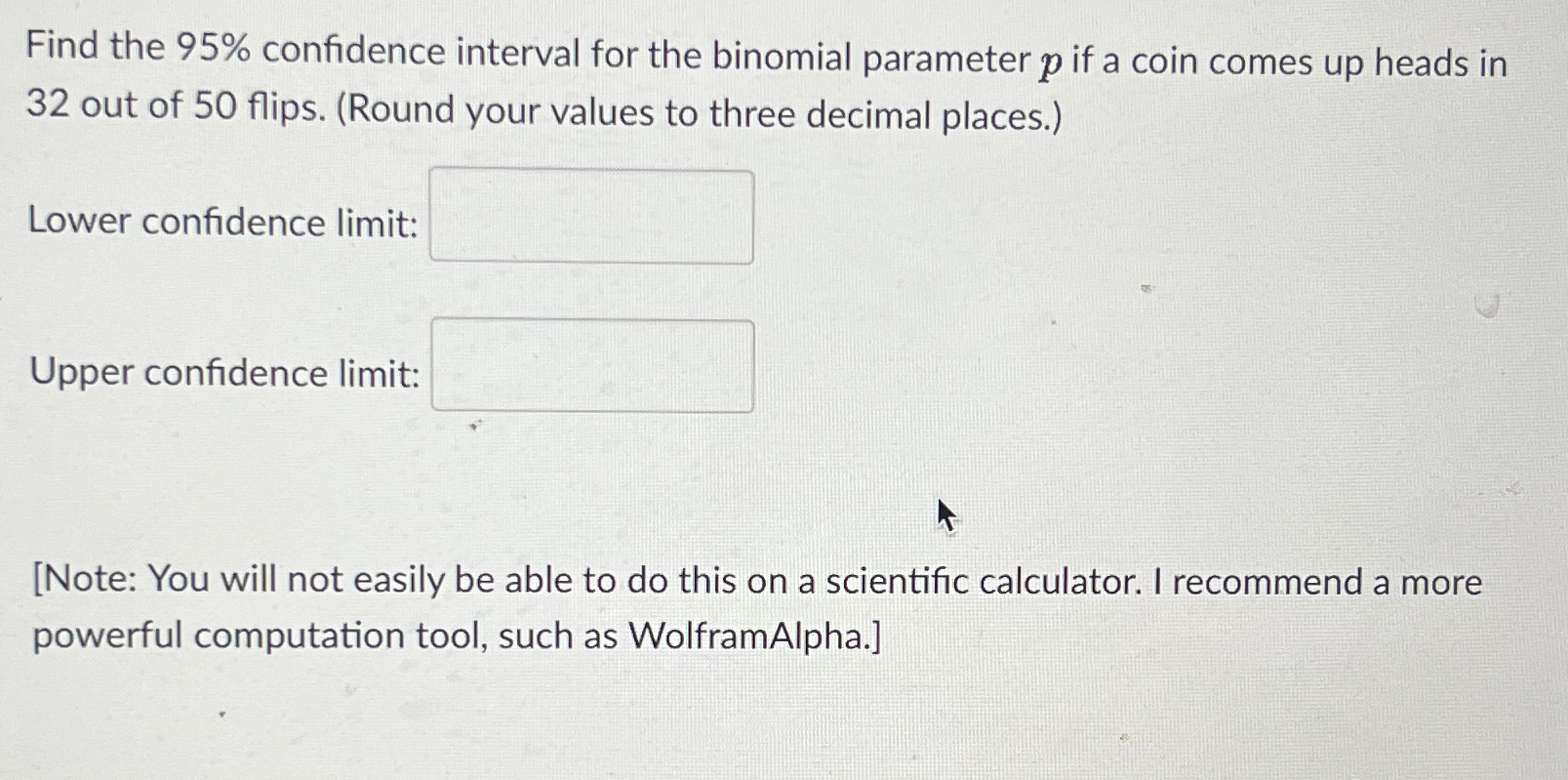 Solved Find the 95% ﻿confidence interval for the binomial | Chegg.com
