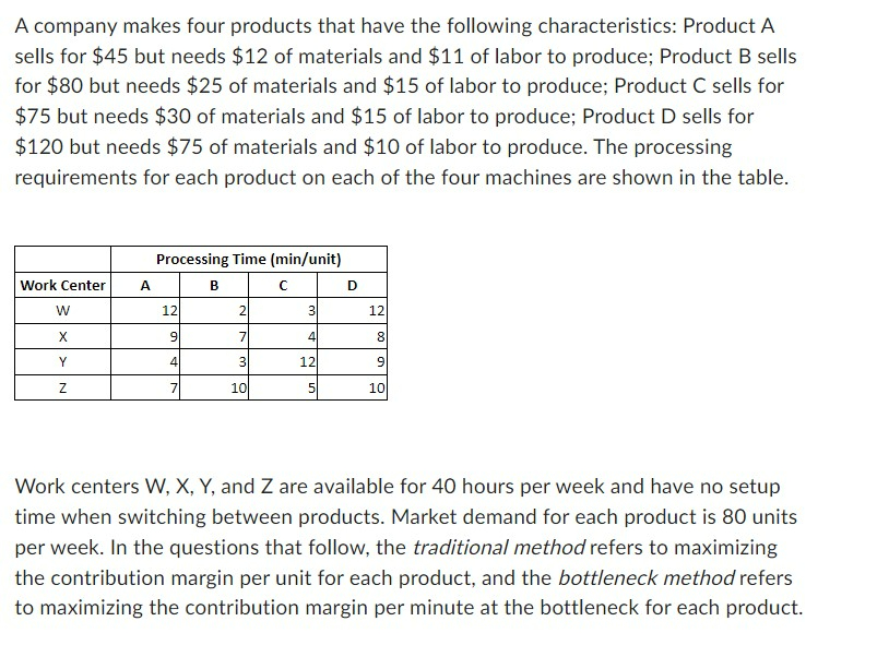 Solved Using the bottleneck method, in what sequence should | Chegg.com