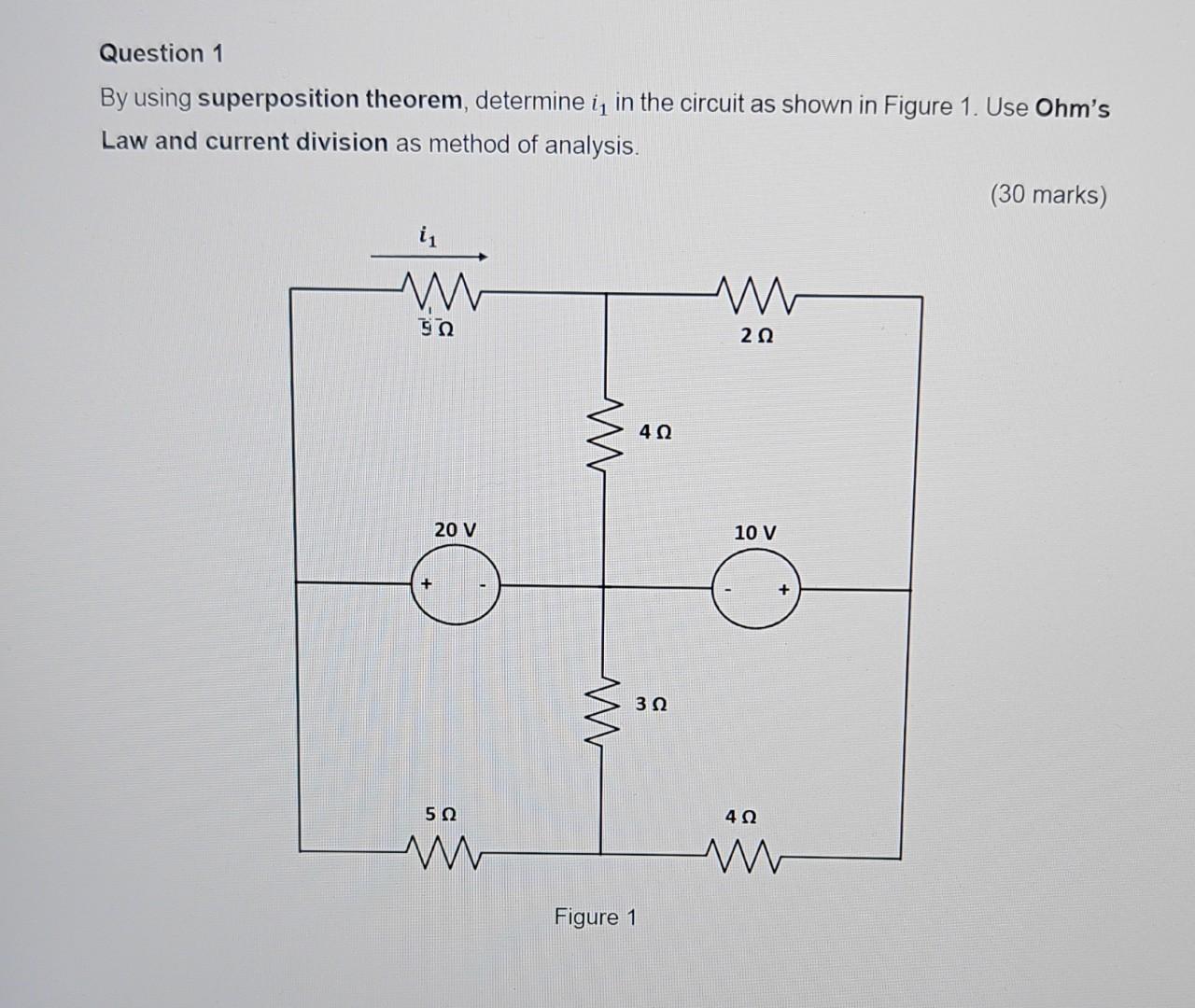 Solved Question 1 By Using Superposition Theorem Determine