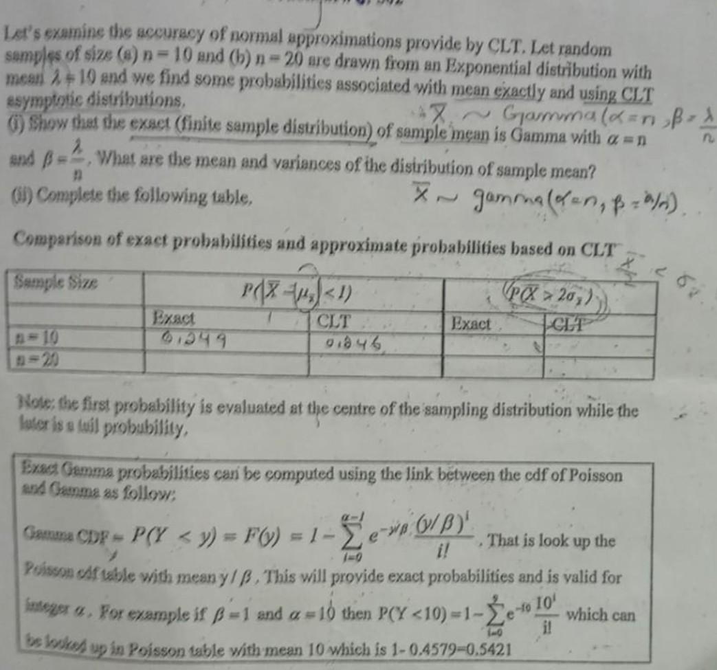 Let's examine the accuracy of normal approximations | Chegg.com
