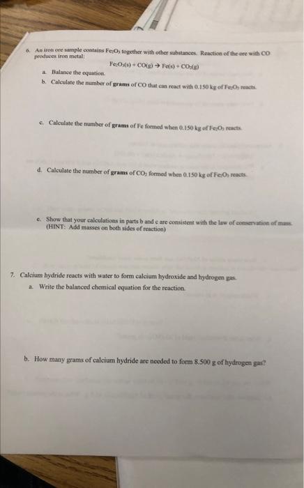Solved 4. Calculate the following quantities: a. Mass (in | Chegg.com