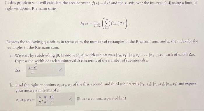 Solved In this problem you will calculate the area between | Chegg.com