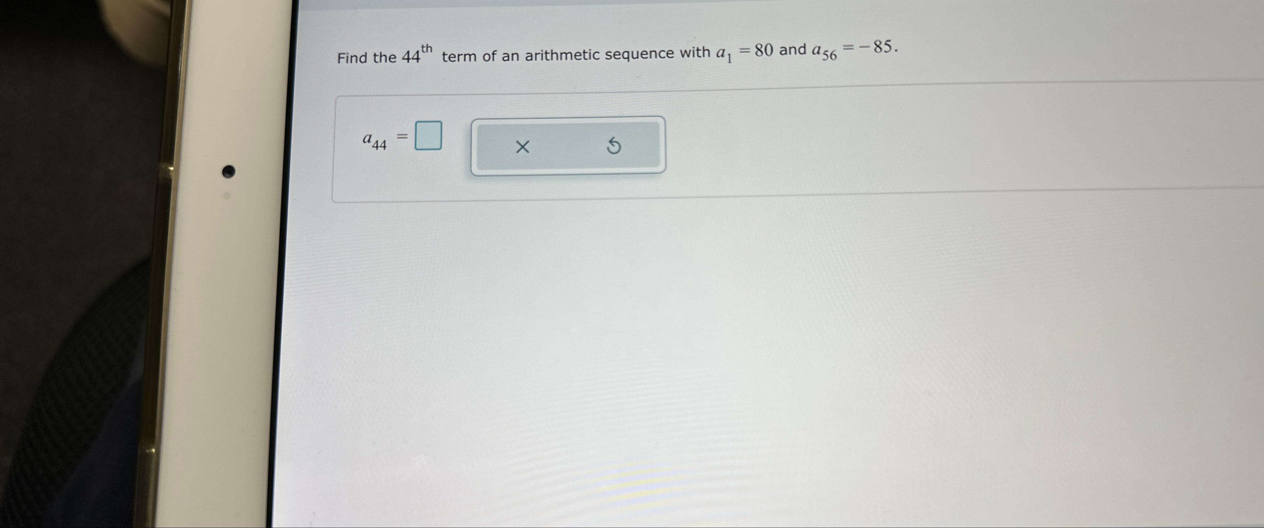 Solved Find the 44th ﻿term of an arithmetic sequence with | Chegg.com