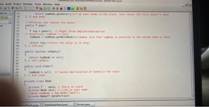 Solved Suppose that the ADT stack included the void method | Chegg.com