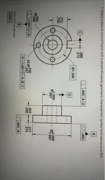 Solved 1-Select a feature control frame with a | Chegg.com