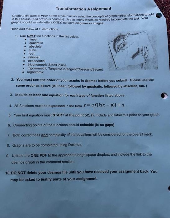 Solved Transformation Assignment Create a diagram of your | Chegg.com