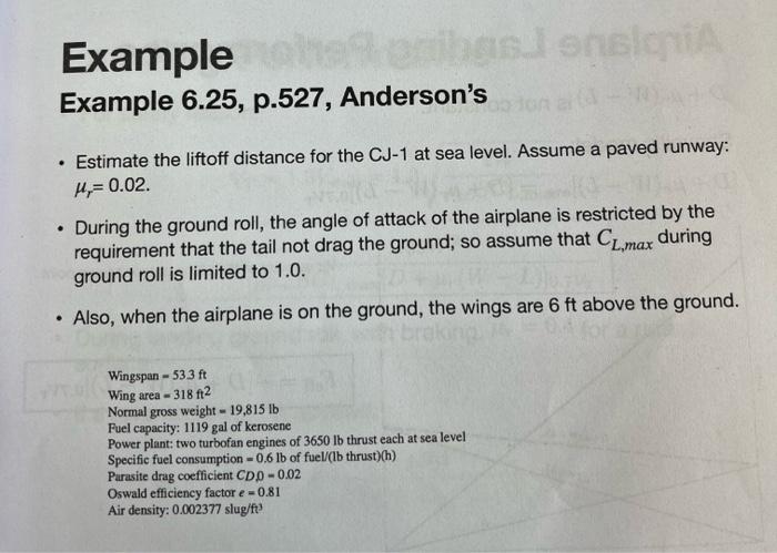 Solved Example 6.25, p.527, Anderson's - Estimate the | Chegg.com
