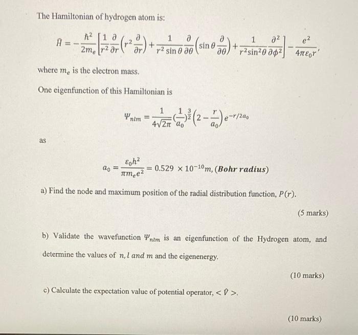 Solved Please help to solve this quantum mechanics question. | Chegg.com