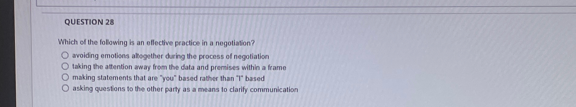 Solved QUESTION 28Which of the following is an effective | Chegg.com