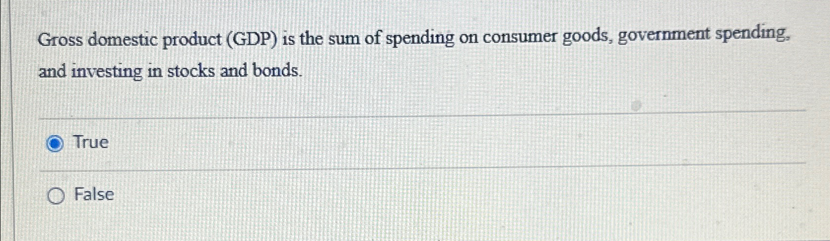 Solved Gross domestic product (GDP) ﻿is the sum of spending | Chegg.com