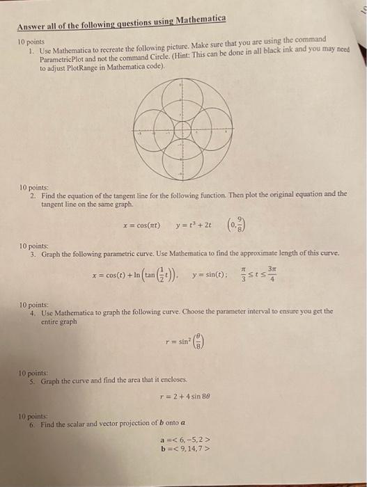 Solved 10 points 1. Use Mathematica to recreate the | Chegg.com