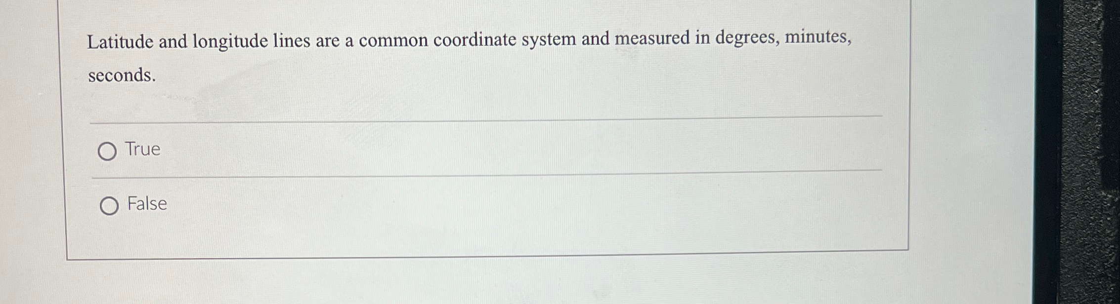 Solved Latitude and longitude lines are a common coordinate | Chegg.com