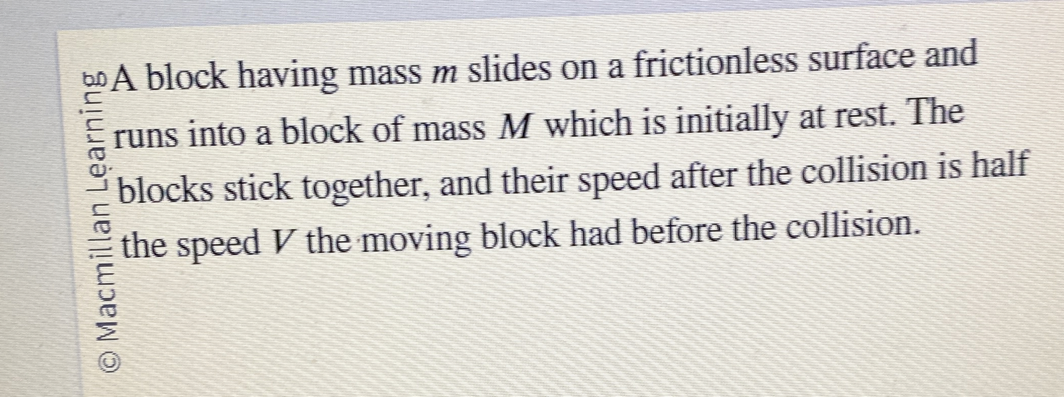 Solved bo A block having mass m ﻿slides on a frictionless | Chegg.com