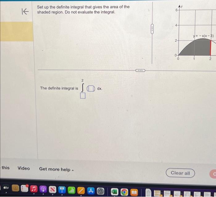 Solved Set up the definite integral that gives the area of | Chegg.com