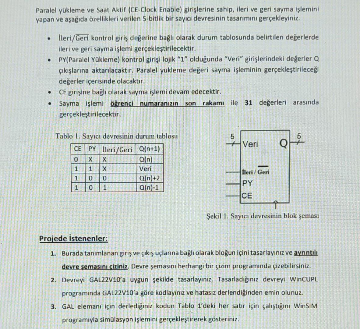 Paralel yükleme ve Saat Aktif (CE-Clock Enable) | Chegg.com