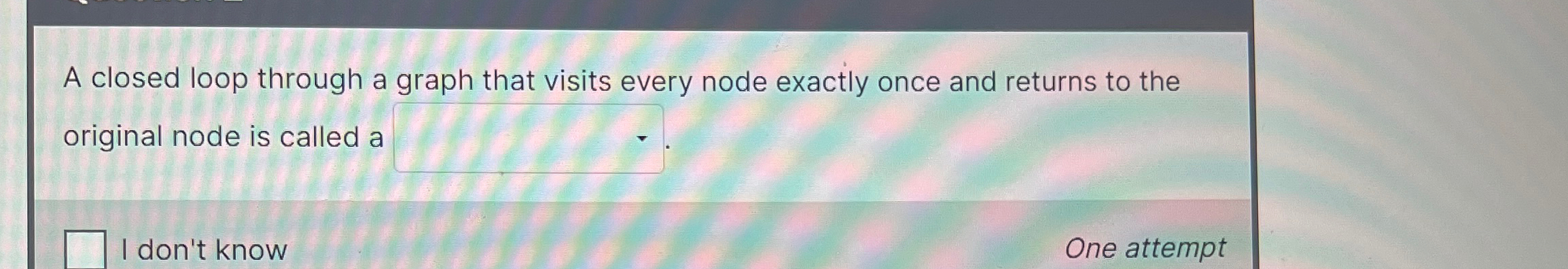 A closed loop through a graph that visits every node | Chegg.com
