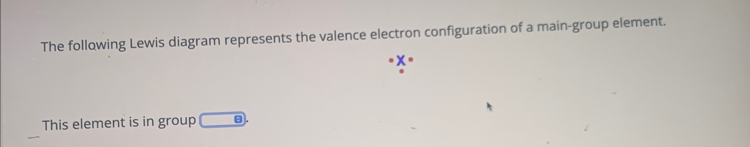 Solved The following Lewis diagram represents the valence | Chegg.com