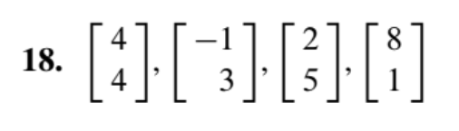 Determine by inspection whether the vectors in | Chegg.com Determine by inspection whether the vectors in | Chegg.com