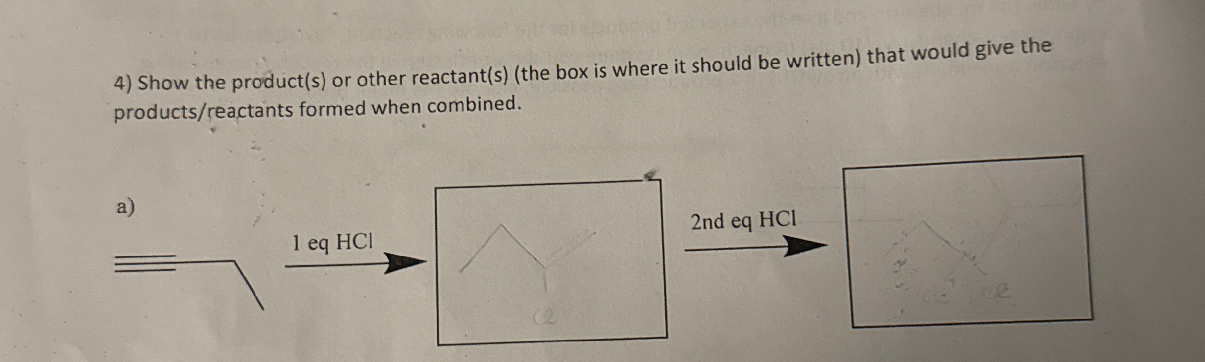 Solved Show the product(s) ﻿or other reactant(s) (the box is | Chegg.com