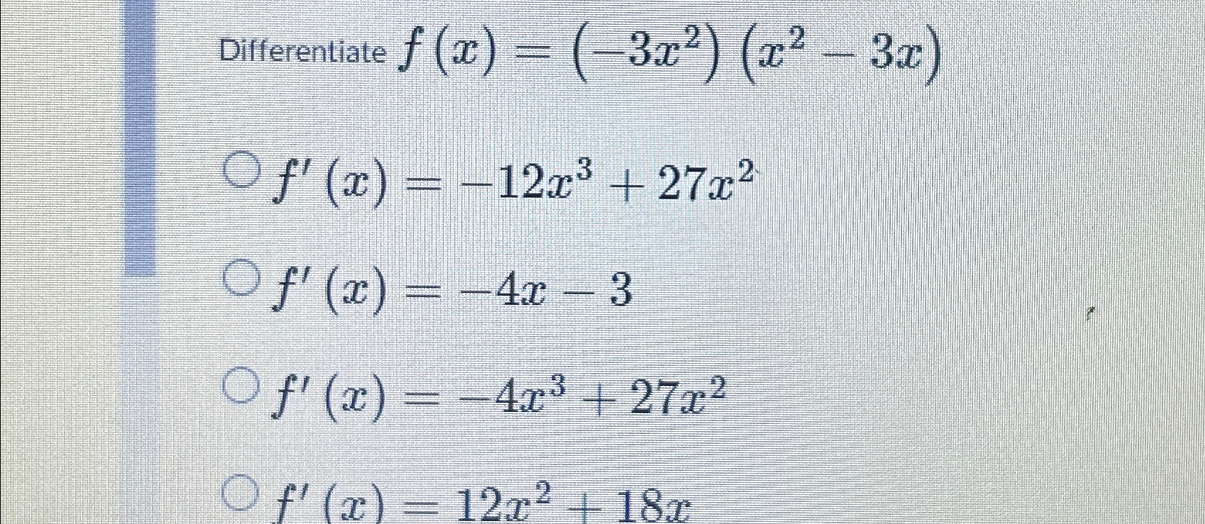 Solved Differentiate | Chegg.com