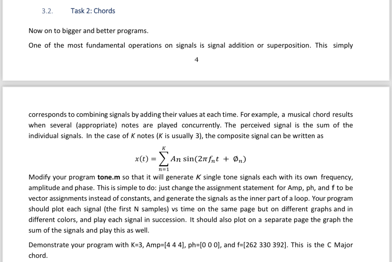Solved 3.2. ﻿Task 2: ChordsNow on to bigger and better | Chegg.com