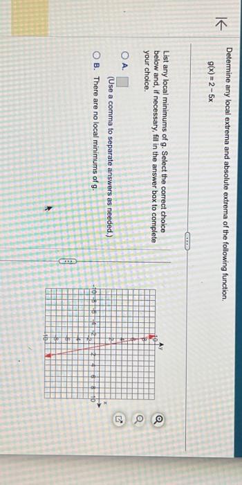 Solved K Determine any local extrema and absolute extrema of | Chegg.com