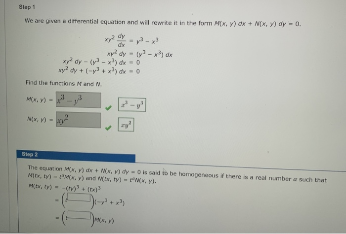 Solved Step 1 We are given a differential equation and will | Chegg.com