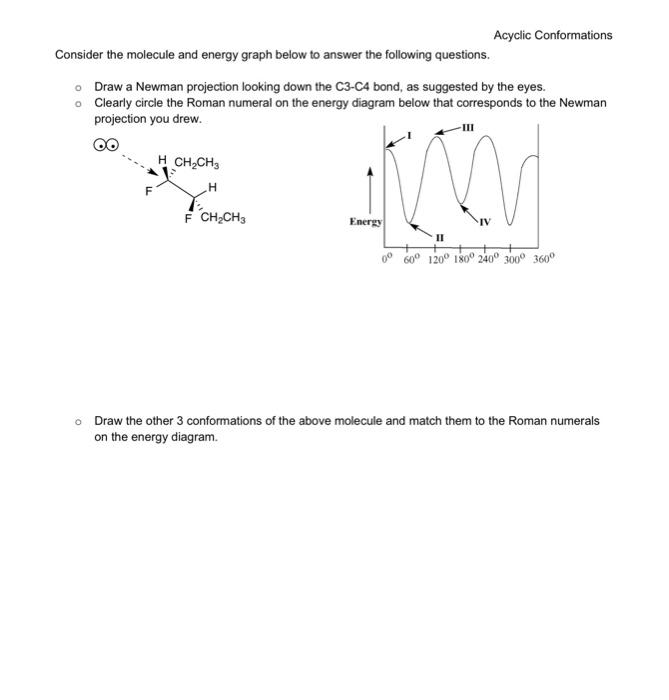Solved Acyclic Conformations - Draw a Newman projection | Chegg.com