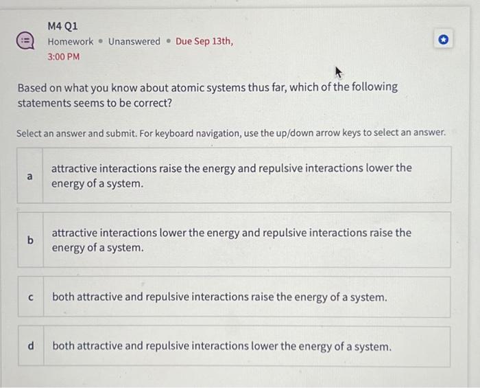 Solved Based on what you know about atomic systems thus far, | Chegg.com