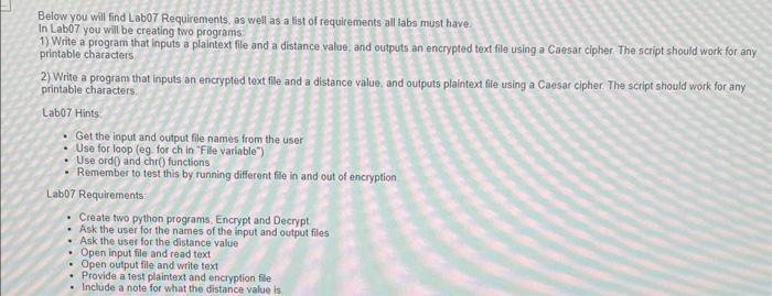 Solved Below you will find Lab07 Requirements, as well as a | Chegg.com