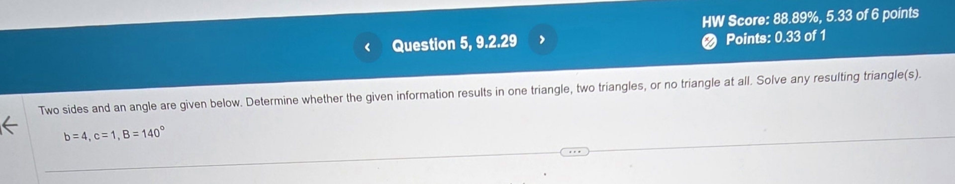 Solved Two sides and an angle are given below. Determine | Chegg.com