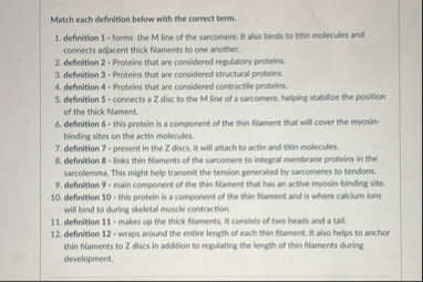 Solved Match each definition below with the correct | Chegg.com