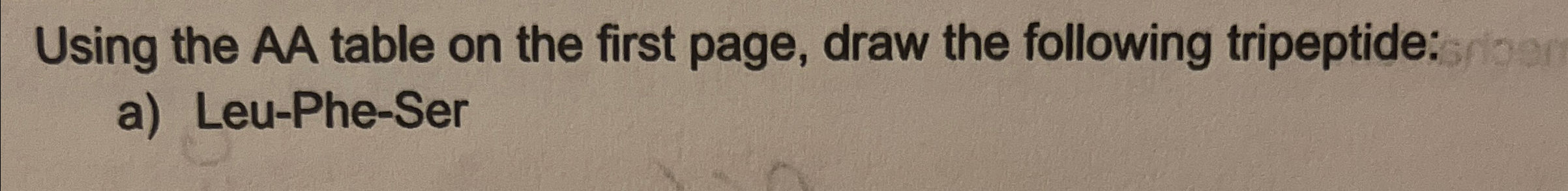 Solved Using the AA table on the first page, draw the | Chegg.com