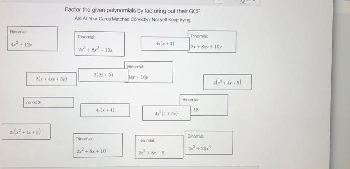 Solved Factor the given polynomials by factoring out their | Chegg.com