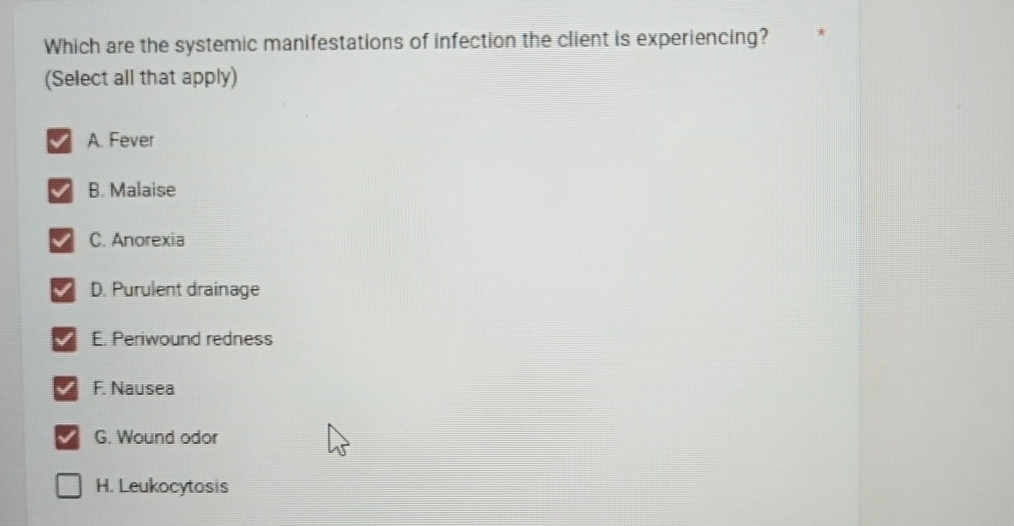 Solved Which are the systemic manifestations of infection | Chegg.com