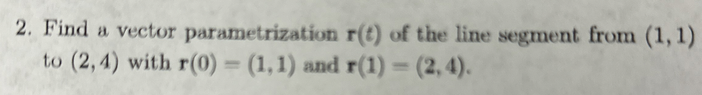 Solved Find a vector parametrization r(t) ﻿of the line | Chegg.com