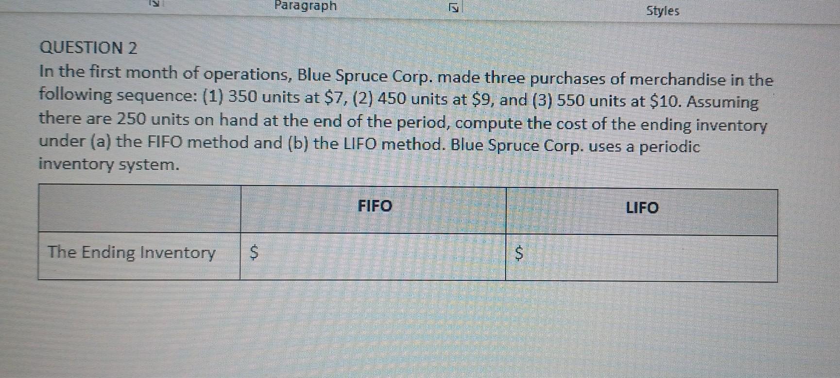 Solved QUESTION 2 In the first month of operations, Blue | Chegg.com