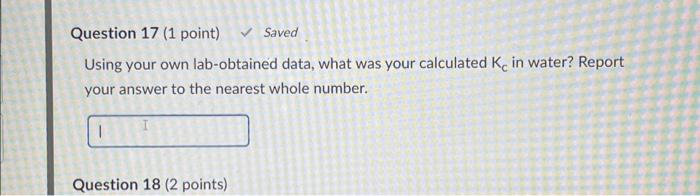 Using your own lab-obtained data, what was your | Chegg.com