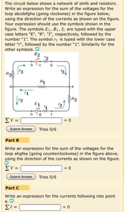 Solved The circuit below shows a network of emfs and | Chegg.com