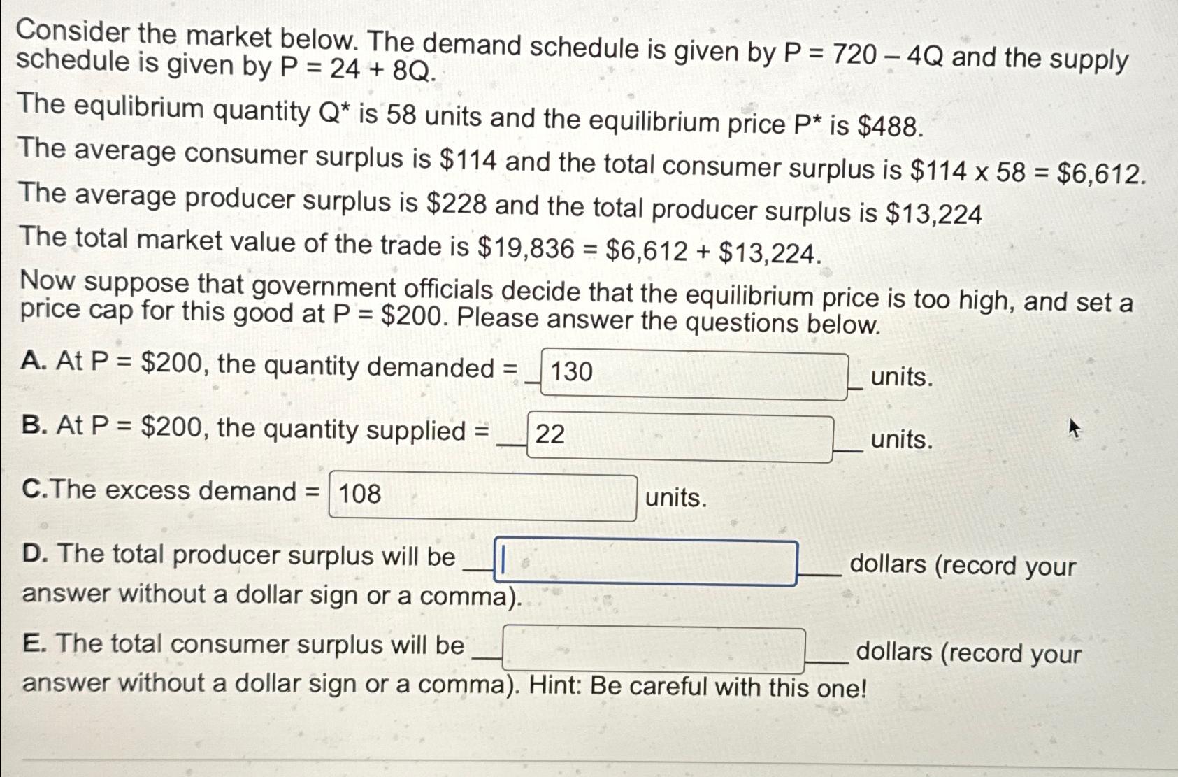 Solved Consider the market below. The demand schedule is | Chegg.com