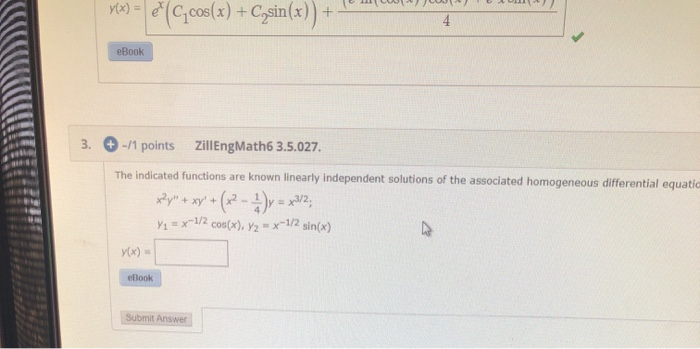 Solved 3. -/1 points ZillEng Math6 3.5.027 The indicated | Chegg.com