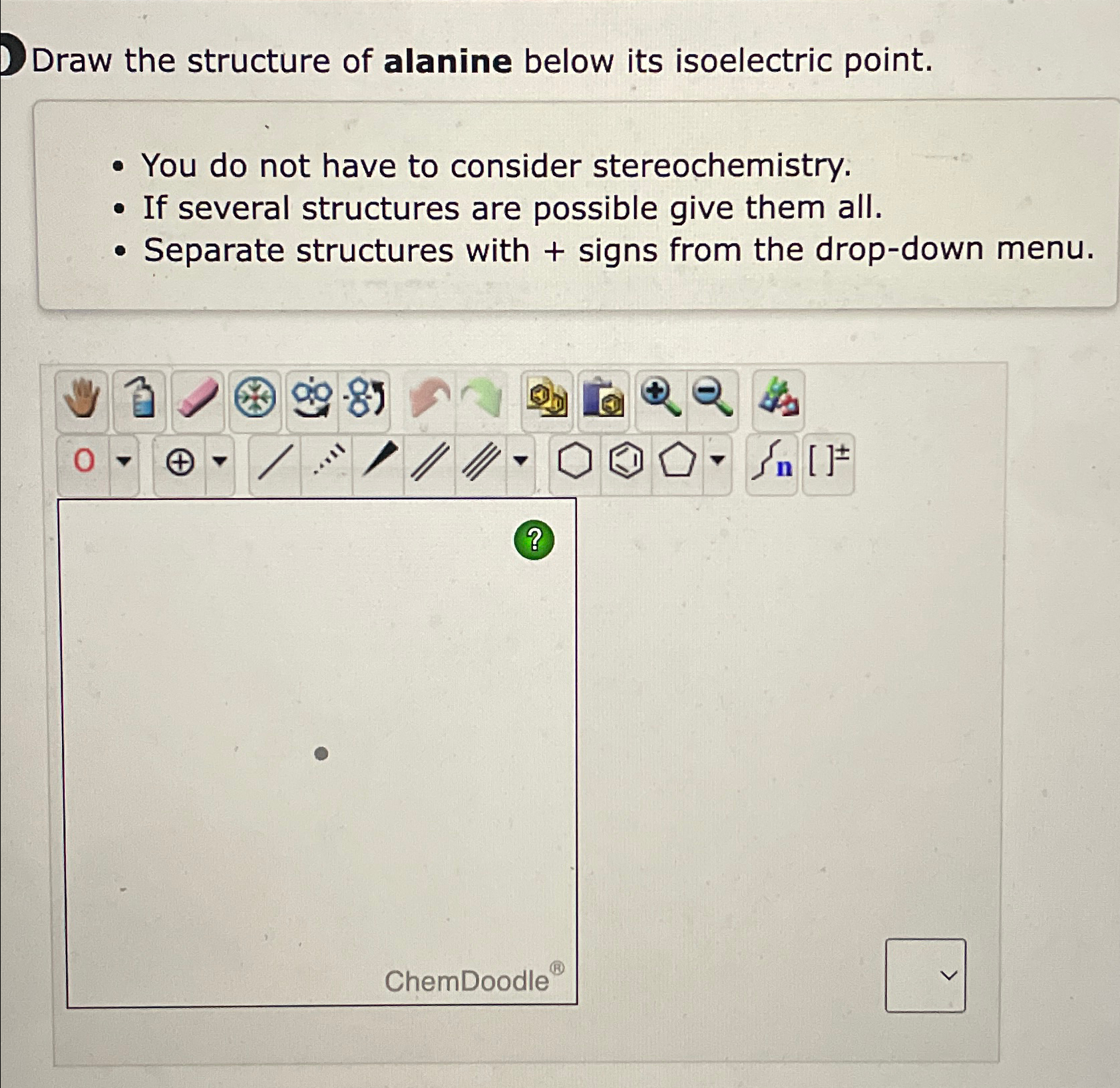 Draw the structure of alanine below its isoelectric | Chegg.com