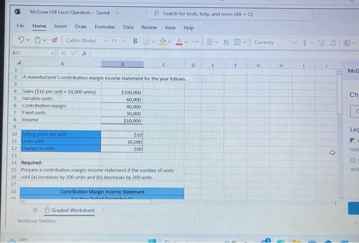 Solved A manufacturer's contribution margin income statement | Chegg.com