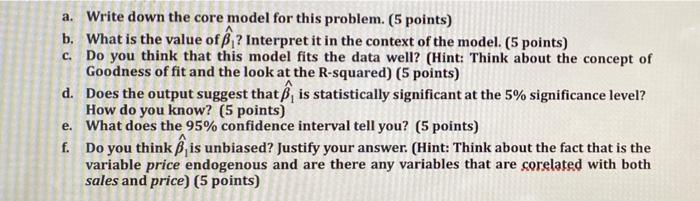 Solved Bivariate OLS: Stata Output Analysis Suppose your | Chegg.com